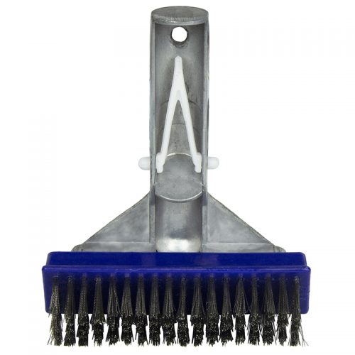 5" Aluminum-Back Algae Brush – Stainless Steel Bristles | Poolmaster