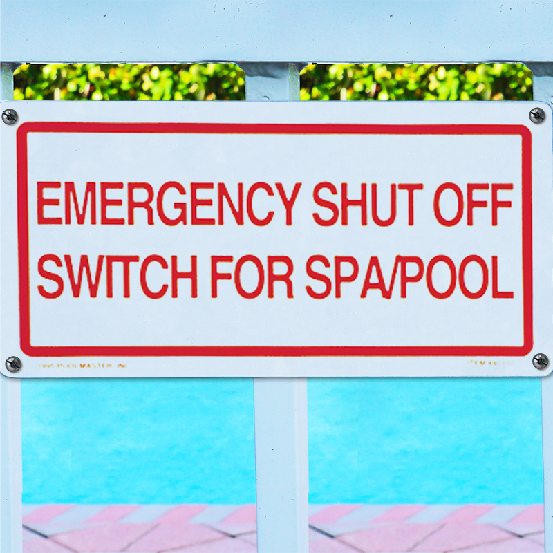 Emergency Shut Off Sign | Poolmaster