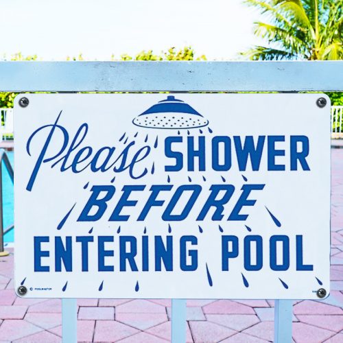 Please Shower Before Entering the Pool Sign | Poolmaster