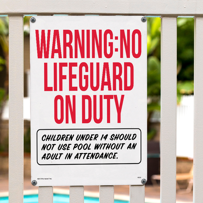 Warning: No Lifeguard on Duty | Poolmaster