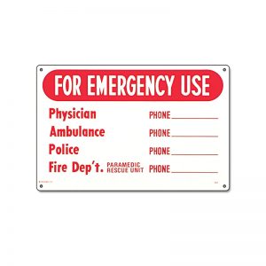 For Emergency Use Sign | Poolmaster