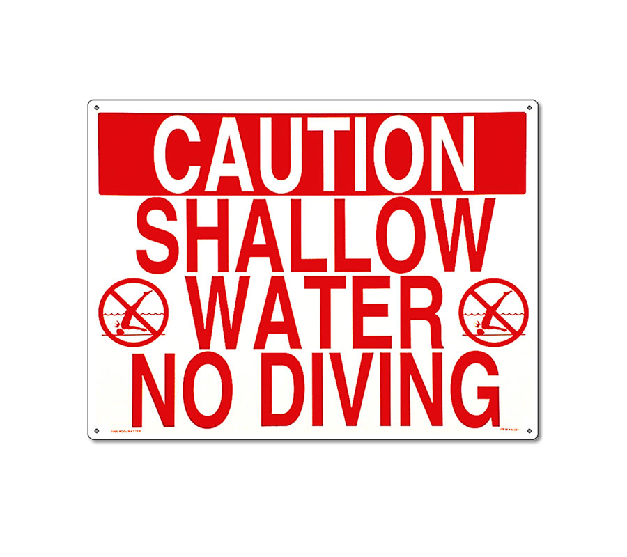 Caution: Shallow Water. No Diving – Poolmaster Caution: Shallow Water. No Diving – Poolmaster