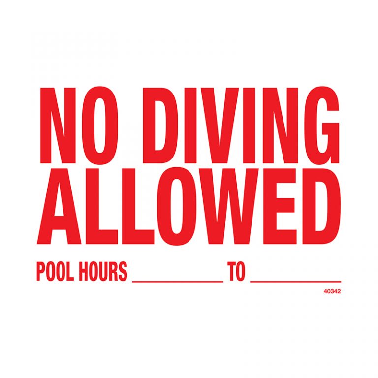 No Diving Allowed Sign | Poolmaster