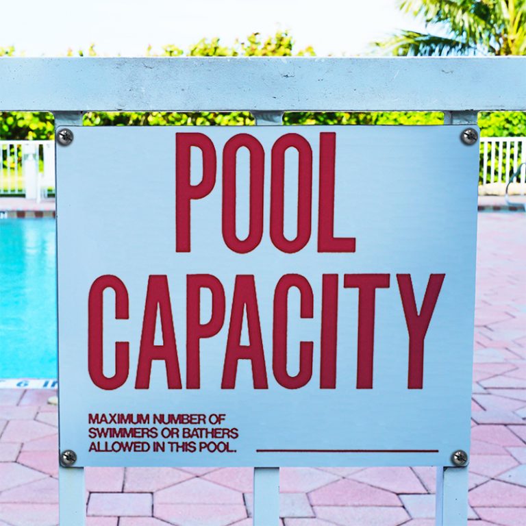 Pool Capacity Sign | Poolmaster