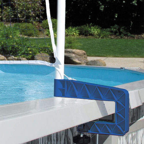 Above-Ground Mounted Poolside Badminton/Volleyball Game Combo | Poolmaster