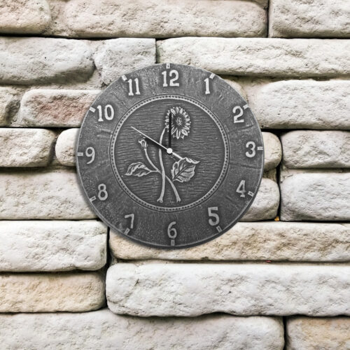 12'' Terra Cotta Clock - Antique Black | Poolmaster